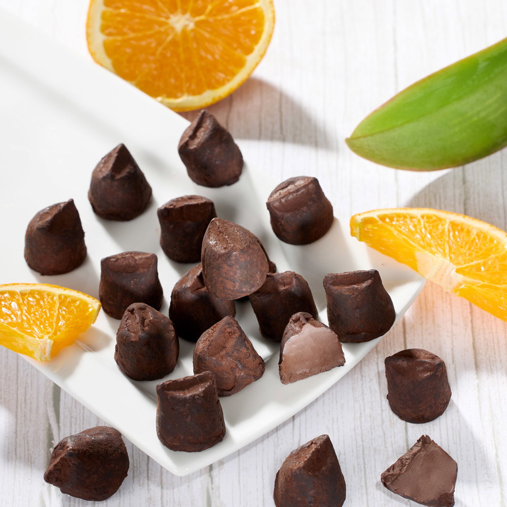 La Praline Schokotrüffel-Pralinen mit Orange | Schrader Genussversand
