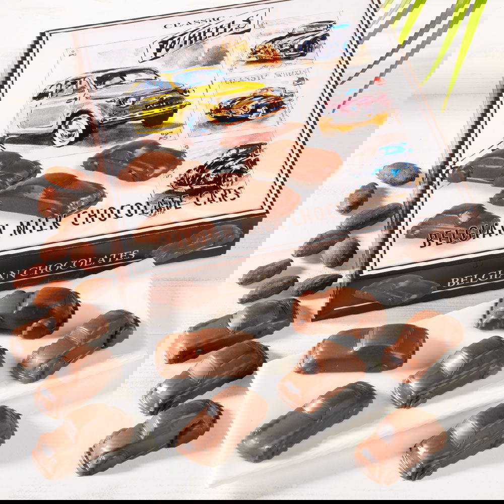 Belgische Milchschokoladen-Autos | Schrader Genussversand